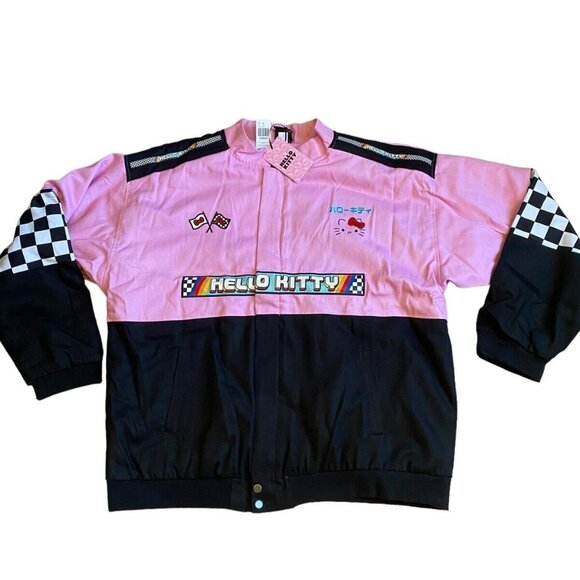 Sanrio | Jackets & Coats | Pink Hello Kitty X Sanrio Racing Jacket Size ...